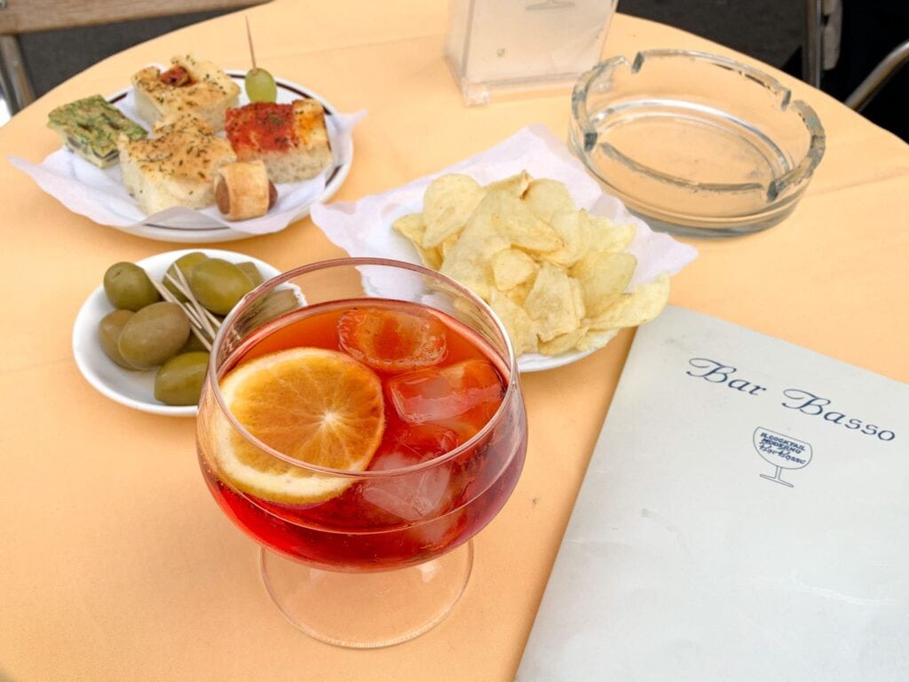 Aperitivo in Milan: Negroni Sbagliato at Bar Basso